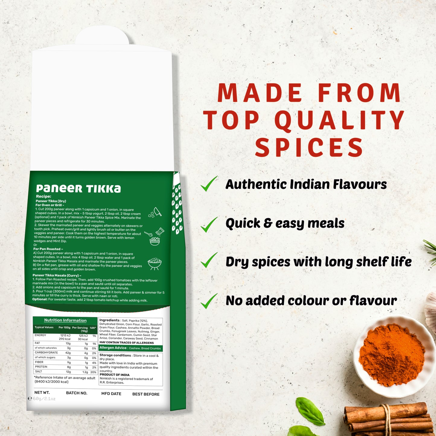 Paneer Tikka Spice Mix – Nimkish Foods Paneer Tikka Spice Mix – Nimkish Foods